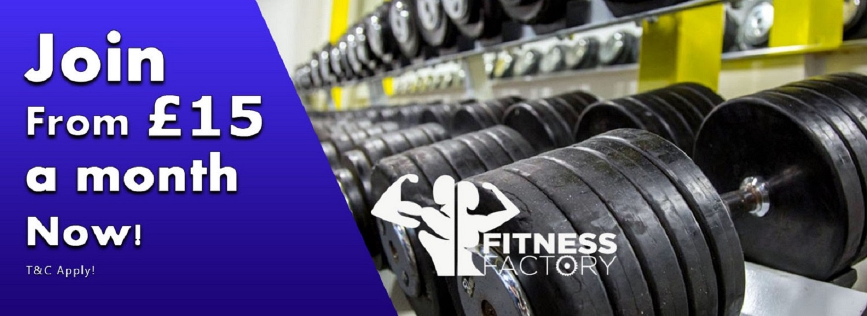 Best Gym in Telford, Pay as you go Gym | Fitness Factory Telford